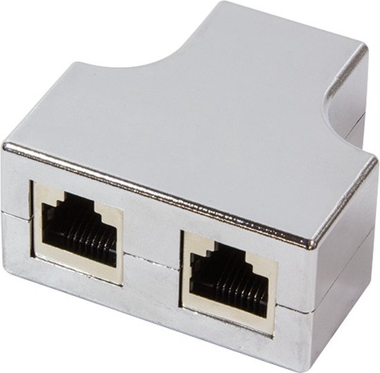 ISDN splitter 1x RJ45 (v) - 2x RJ45 (v) (8P8C) / afgeschermd | bol