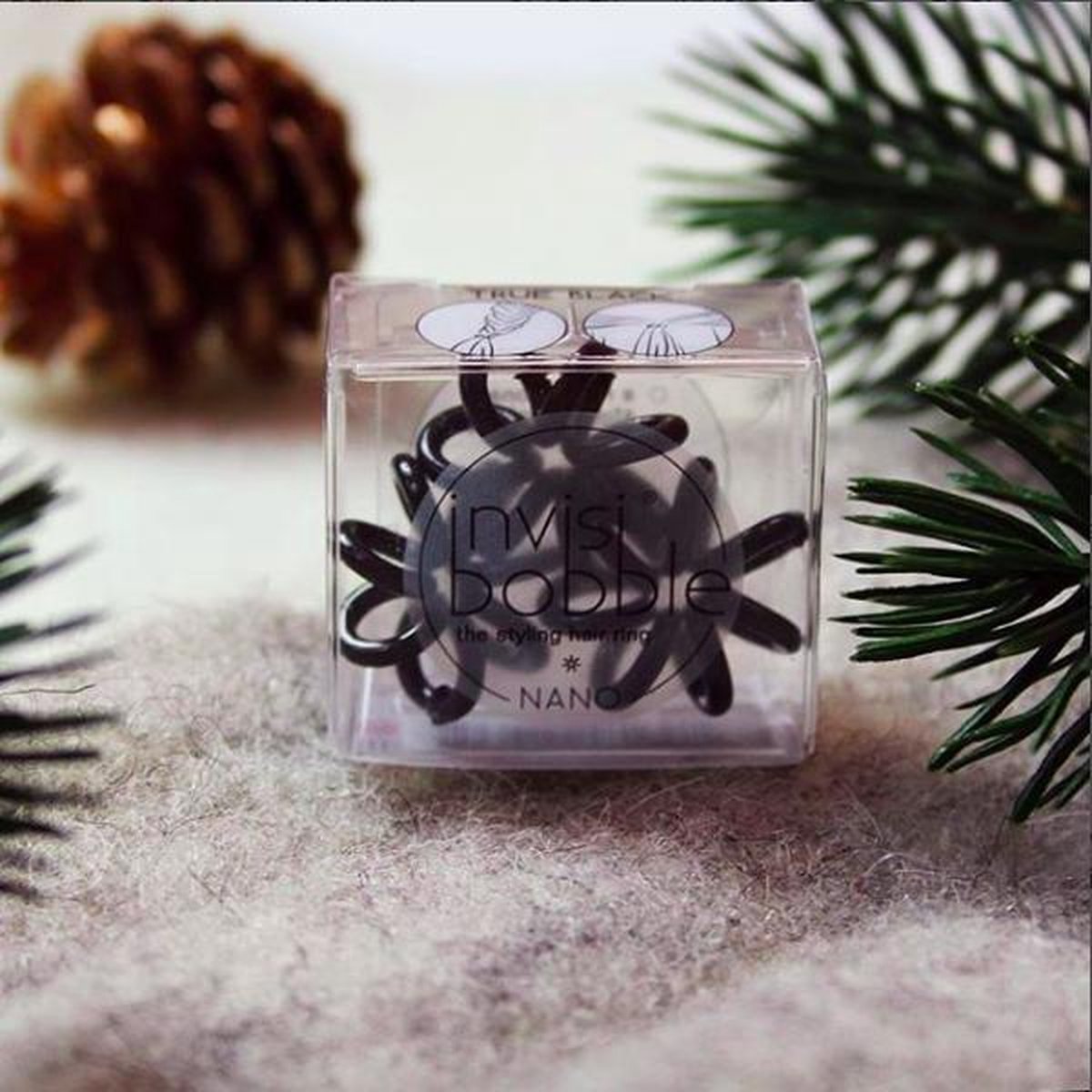 Invisibobble - Nano - Mini haarelastiekjes/haarbandjes - Zwart - 3 ...