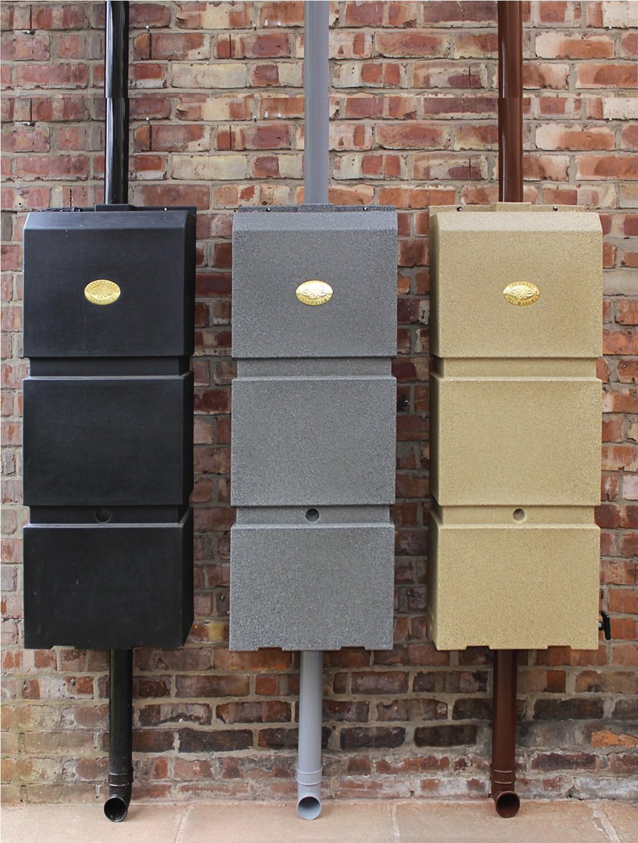 Prestige Regenton Grijs (waterton) 100L (incl. kraantje en aan de wand ...