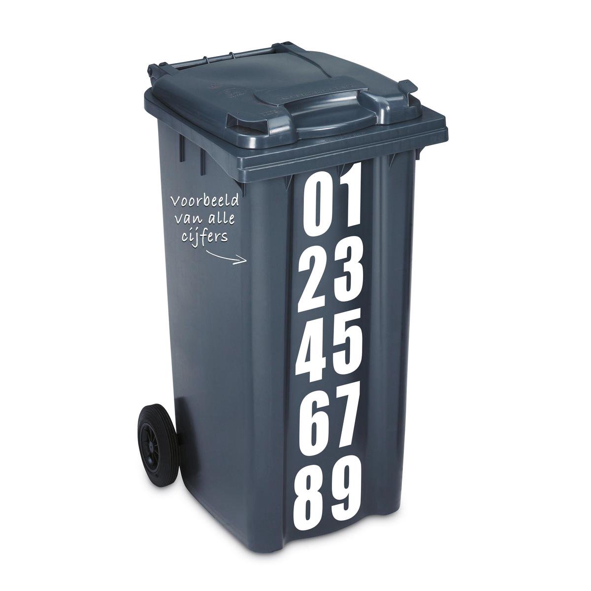 Cijfer sticker 4 | Wit | 3 stuks | Kliko Stickers | Cijfer Stickers ...