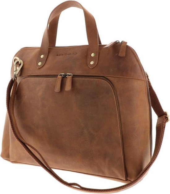 Laptoptas Dames 15,6 Inch - Vintage Ecoleer - Bruin | bol.com