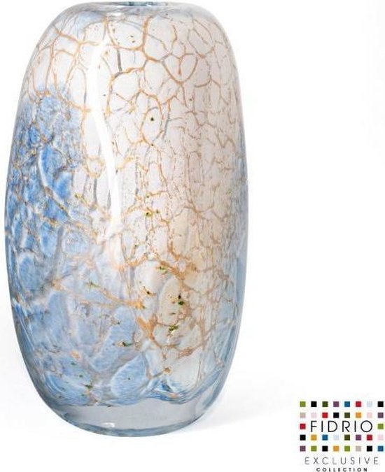 Design vaas vase - Fidrio GOLDEN WIRE - glas, mondgeblazen - diameter ...