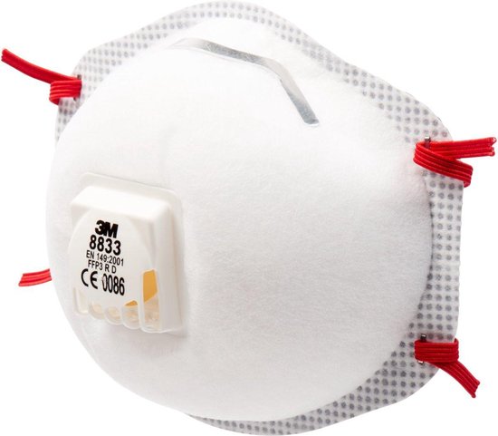 3M stofmasker mondkapje 8833 FFP3 - 5 stuks | bol