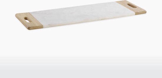 Marmeren Serveerplank - BWARI - Mangohout & Wit Marmer - Large (1.5 x ...