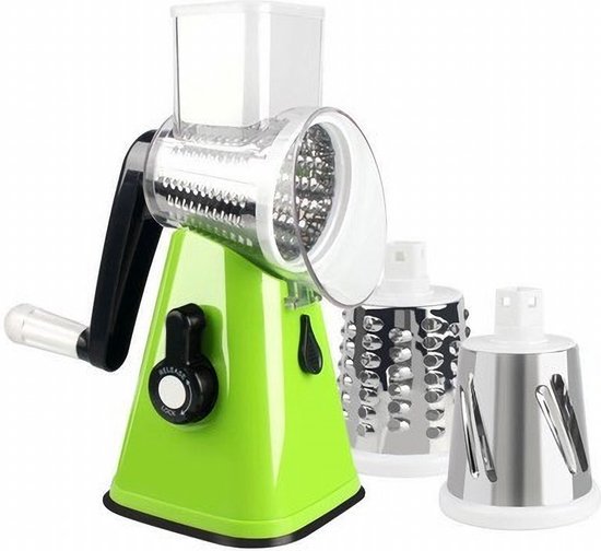 Handmatige Groente Rasp - Trommelrasp - Snijder Molen - Groen | bol