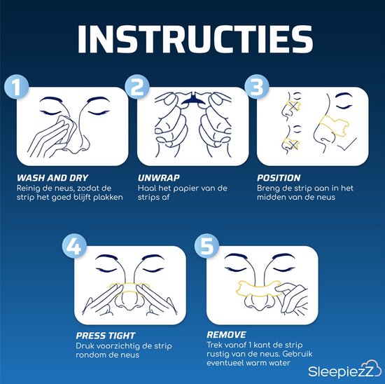 Sleepiezz® Neusstrips PRO - 30 stuks - Ademhaling verbetering ...