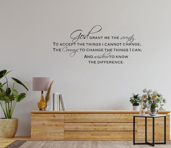 Stickerheld - Muursticker God grant me the serenity - Woonkamer ...