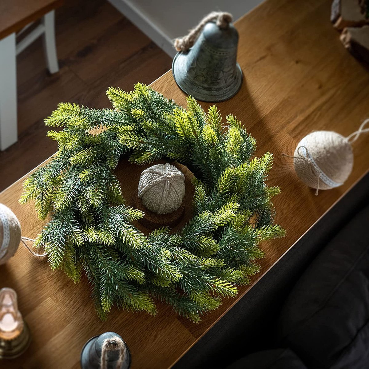 kerstkrans gemaakt van PE -plastic, kerstkrans voor de deur ...