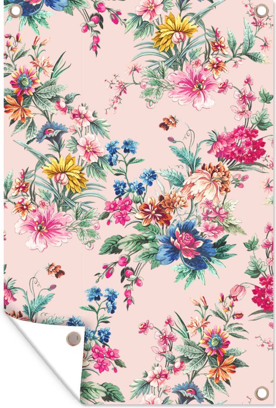 Décoration de jardin Fleurs - Rose - Pastel - 40x60 cm - Affiche de ...