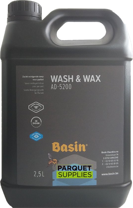 Basin | Wash & Wax | onderhoud parket AD-5200 2.5L | bol