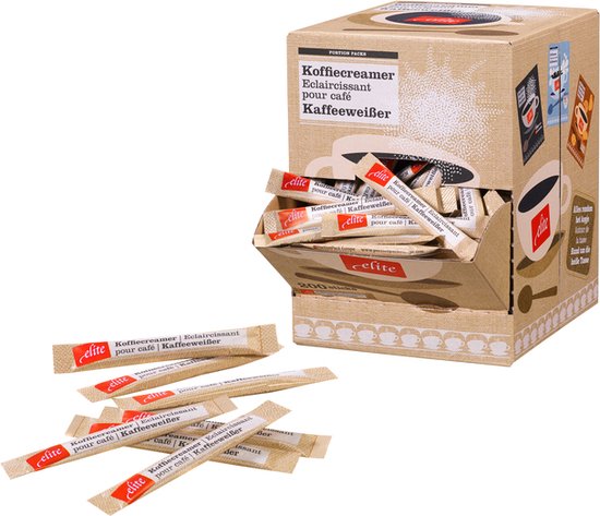 Koffiecreamer Elite sticks - 200 x 2,5 gram | bol