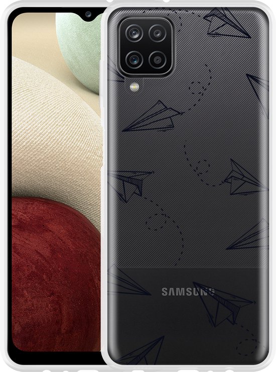 Samsung Galaxy A12 Hoesje Paper Planes - Designed by Cazy | bol.com