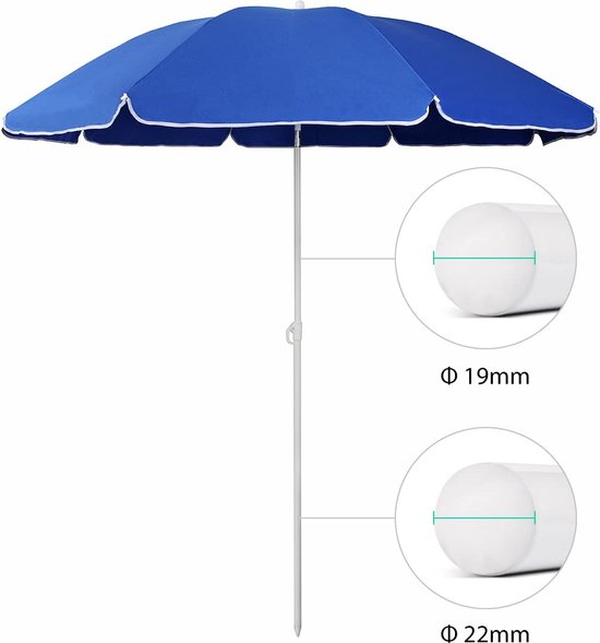 Parasol Sekey® 160 cm, parasol avec housse de protection pour balcon ...