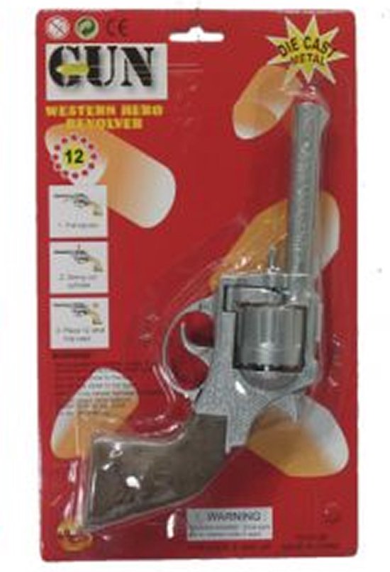 Cowboy speelgoed revolver/pistool metaal 12-schots plaffertjes | bol