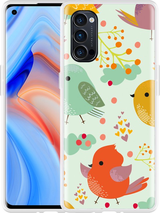 Oppo Reno 4 Pro 5G Hoesje Cute Birds - Designed by Cazy | bol.com