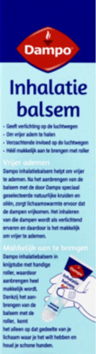 Dampo Inhalatiebalsem Roller - Verlicht de luchtwegen - Vrijer ademen ...