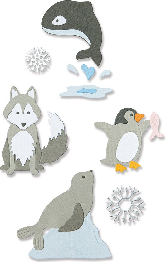 Sizzix Thinlits Die Set Arctic Animals | bol