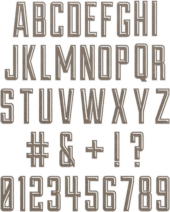 Sizzix Thinlits Die Set Alphanumeric Emporium 41stuks | bol
