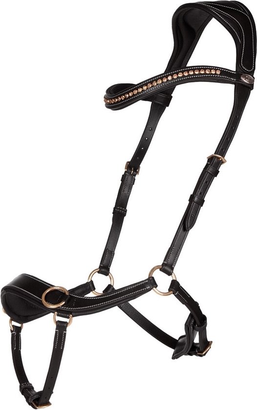 QHP Bridon sans mors Anatomique - taille Cheval - noir | bol.com