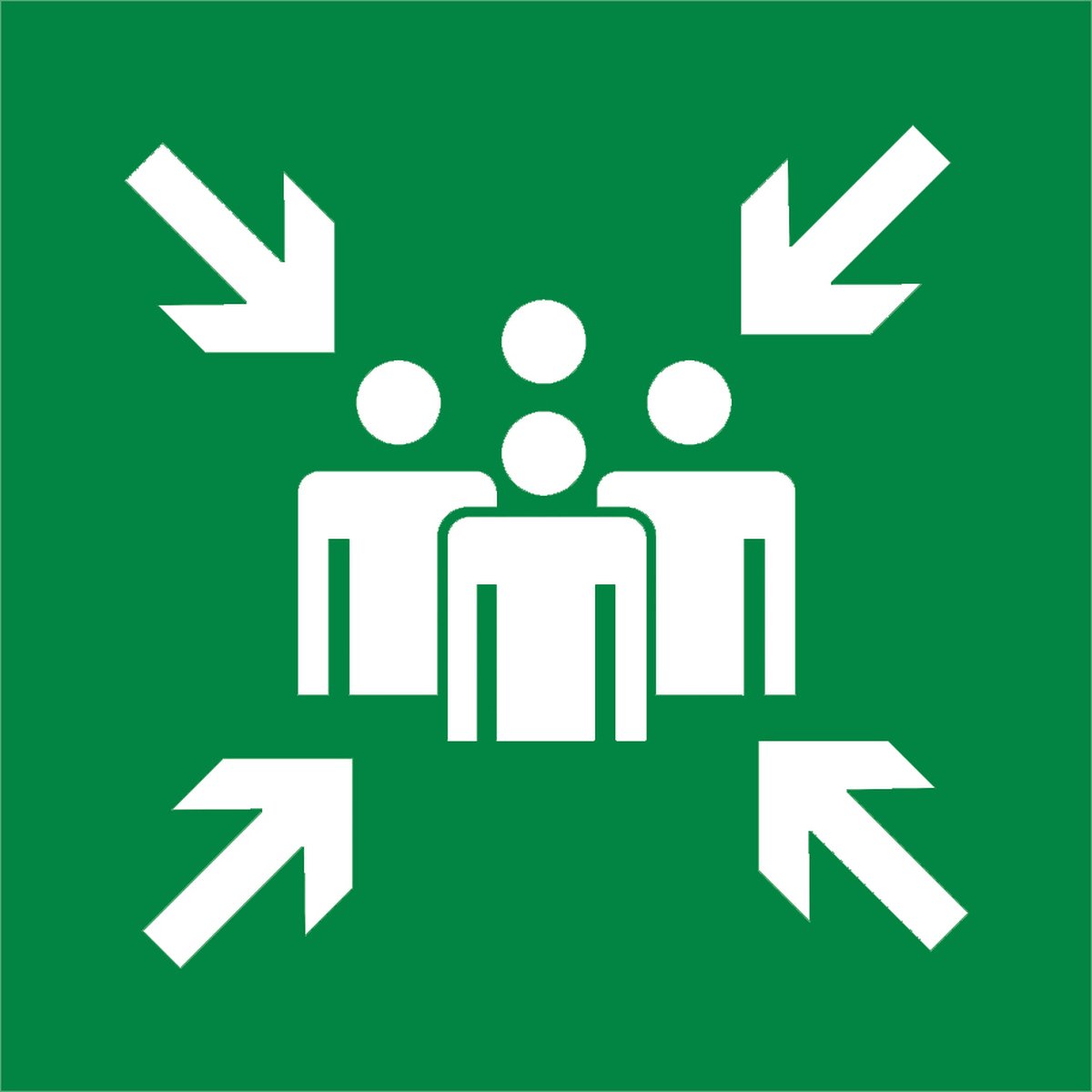 Pictogram/ plaatje | Verzamelplaats evacuatie | 30 x 30 cm | Ultradun 0 ...