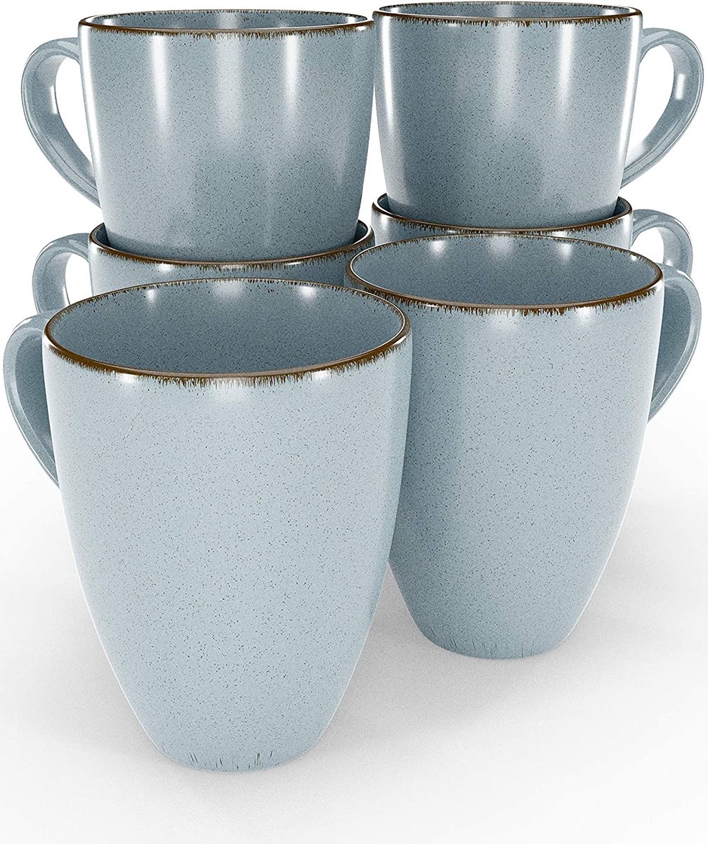Set de 6 tasses - Set de tasses à café au design rustique tendance en ...