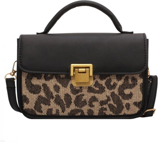 Elegant dames handtasje , 21 x 14 cm. , ecoleer zwart | bol