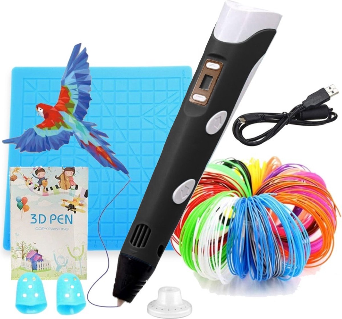 Stylo 3D - Pack de démarrage pour stylo 3D + Recharge de filament de 36 mètres + Livre... | bol.com