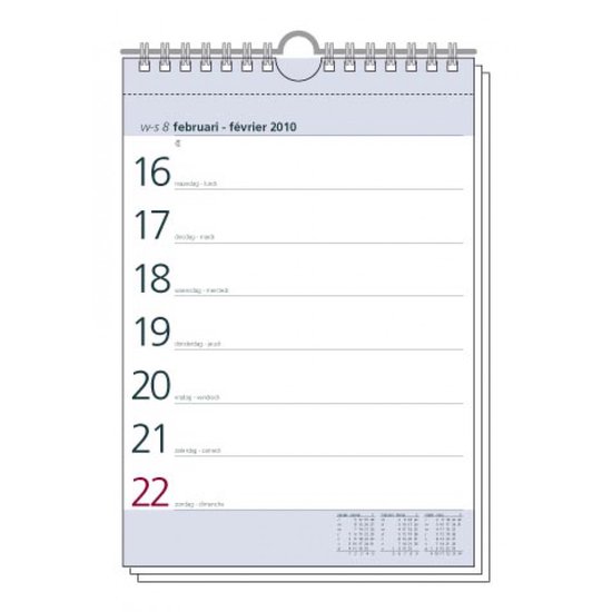 Kalender 2023 - Weekkalender 145 x 210 mm - papier 70g - 54 bladen | bol