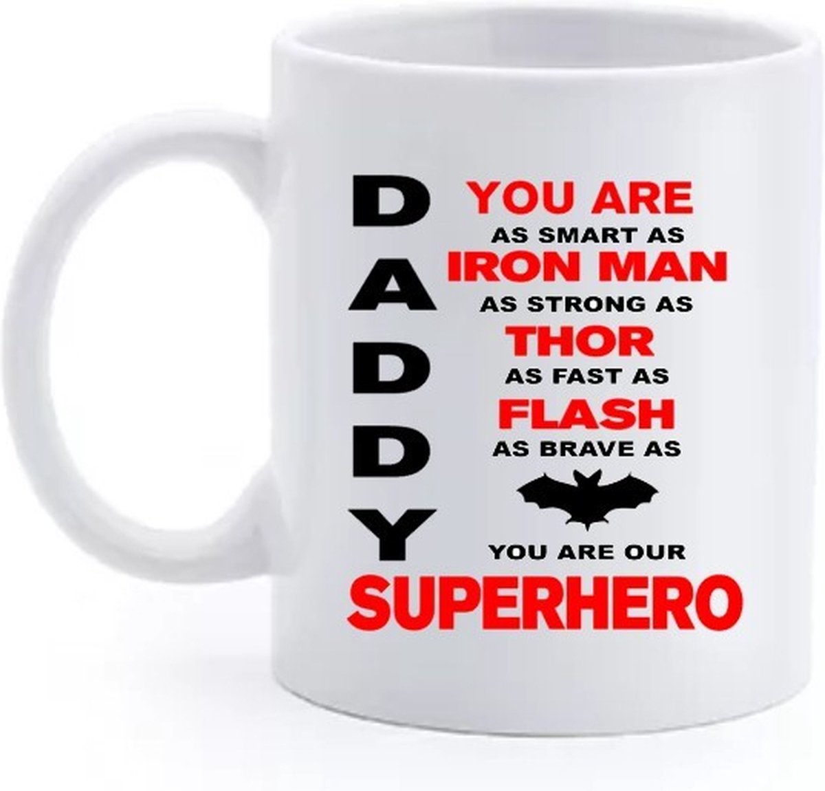 Bedrukte Beker Daddy - Quote Superhero - Verjaardag - Vaderdag - Tekst | bol.com