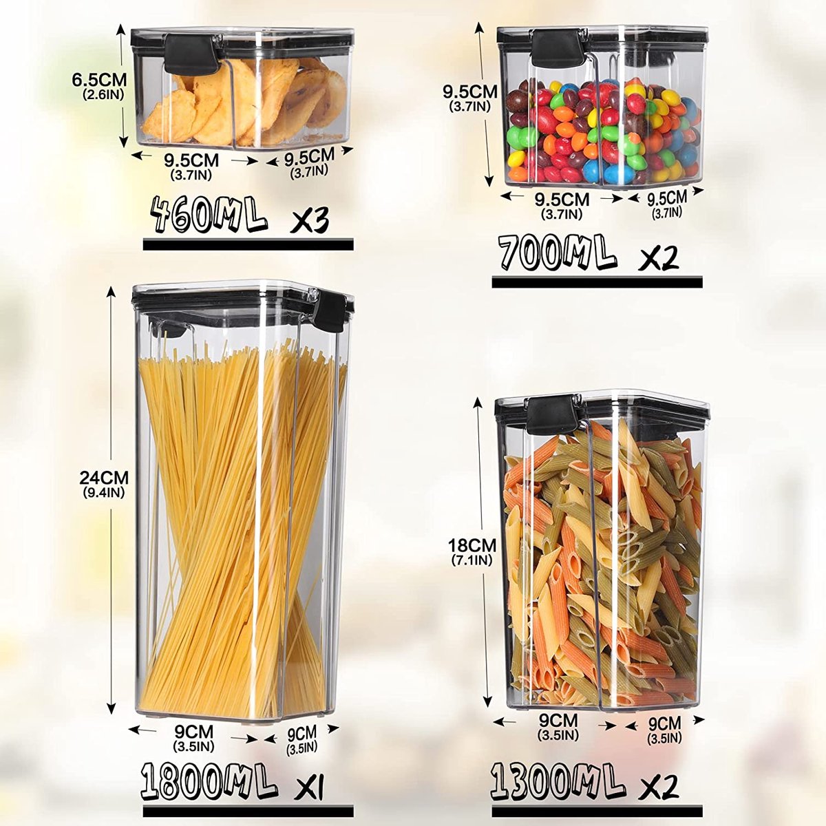 Luchtdichte voorraaddozen – Keuken Voorraadpotten - Vershouddoos - Voorraadbussen | bol.com