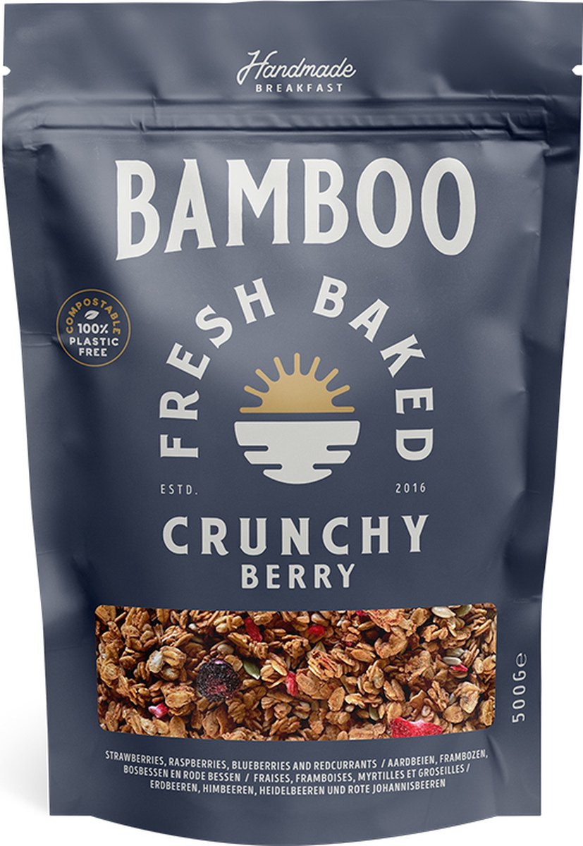 Bamboo crunchy berry ontbijtgranen - 500g x 3 | bol.com