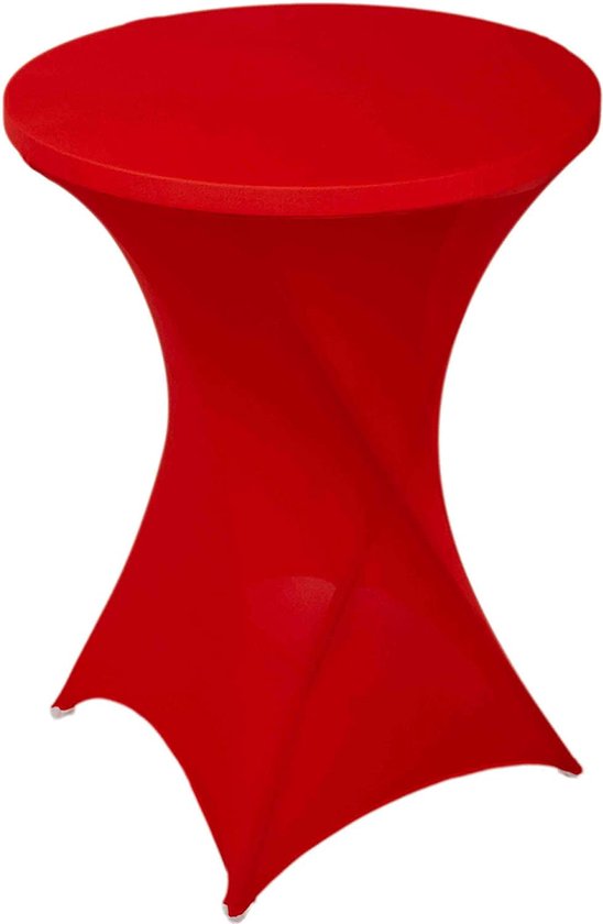 Statafel Hoes Set Van 2 Rood - Statafelrok - Feestje - Ø 80 x 110 cm - van Heble® *** | bol.com