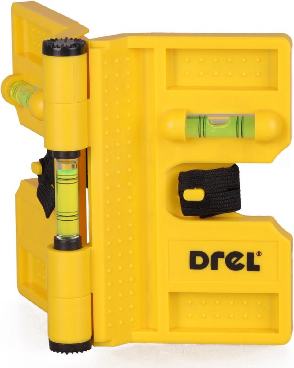 Hoekwaterpas - Waterpas met magneet - Paalwaterpas - Geel | bol.com