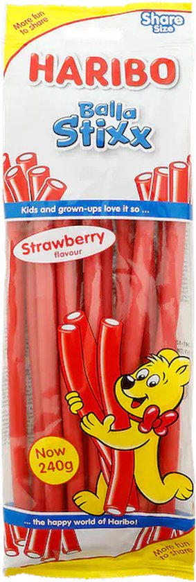 Haribo Balla Stixx Aardbei - 240 gram | bol