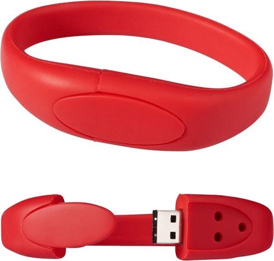 Armband 128GB 3.0 usb stick rood -1 jaar garantie - A graden klasse ...