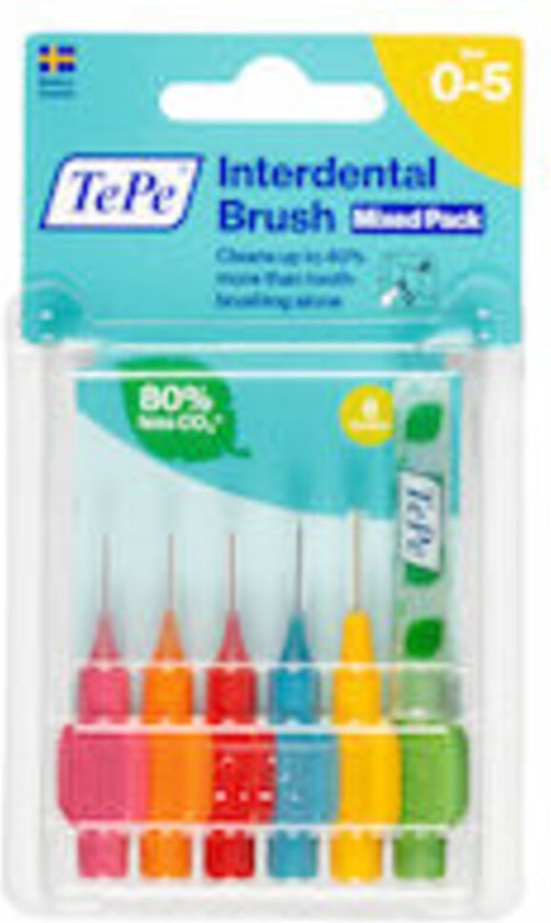 TePe Interdentale Ragers Original Mixed Pack ISO maat 1 - 5 – (0,45 – 1 ...