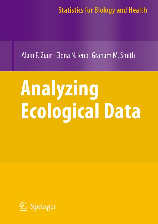 Statistics for Biology and Health- Analyzing Ecological Data ...