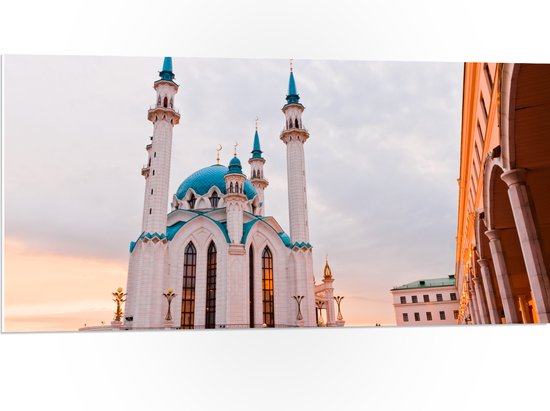 PVC Schuimplaat- Foto van Kul Sharif Moskee in Kazan, Rusland - 100x50 ...