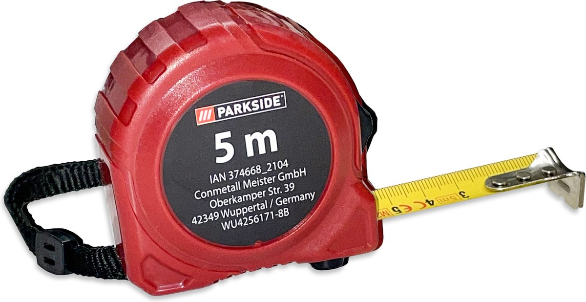 Parkside rolmaat 5m - rolbandmaat - Meetlint | bol