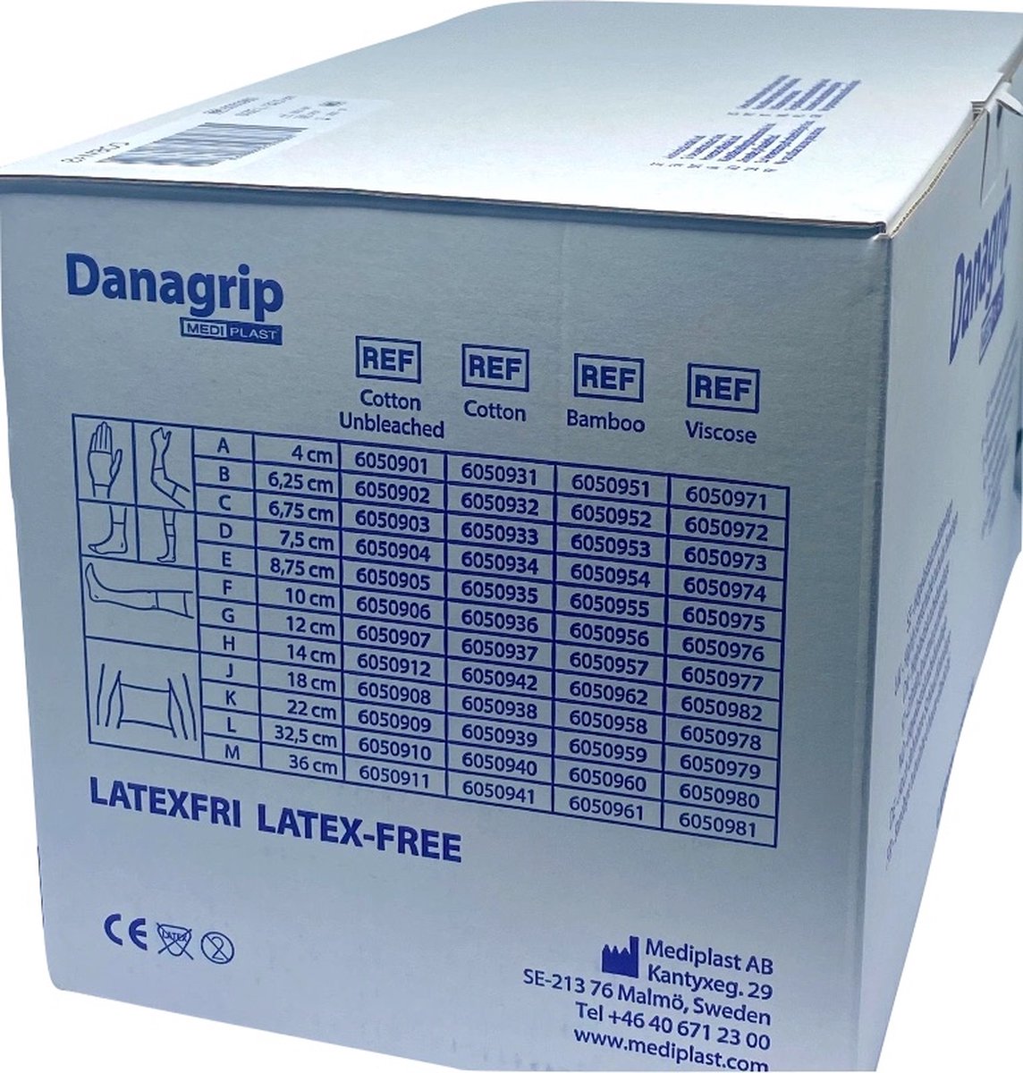 Bandage tubulaire compressif en Bamboe Danagrip pour le haut du corps ...