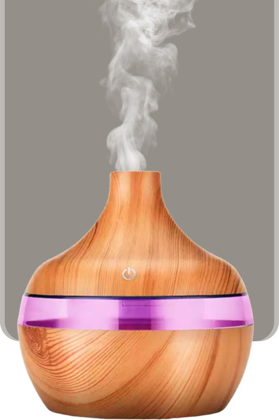 Luchtbevochtiger (Bruin) | 300 ml Aroma Oil Diffuser | USB Mini Mist Maker | Ultrastil... | bol.com