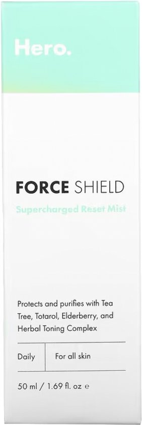 Hero Cosmetics - Force Shield Supercharged Reset Mist - 50 ml | bol