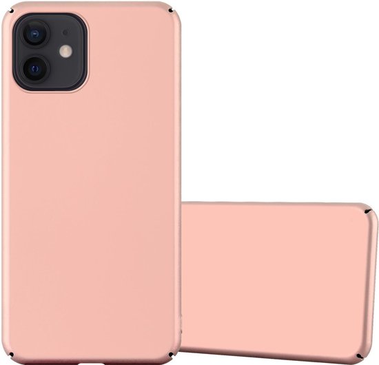 Cadorabo Hoesje voor Apple iPhone 12 MINI in METAAL ROSE GOUD - Hard ...
