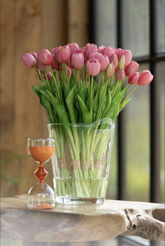 Boeket tulpen - 7 stuks - Roze (45.5cm) | bol.com