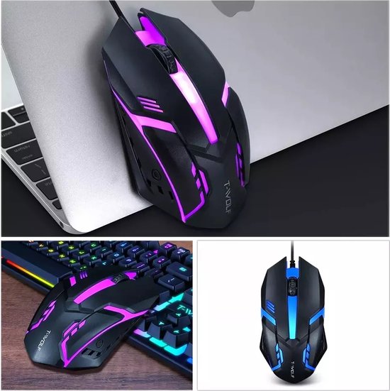Gaming muis - RGB verlichting - Computermuis met draad - USB-kabel ...