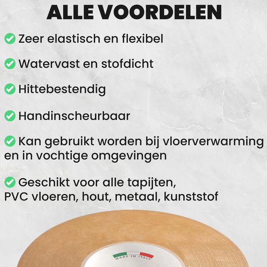 Vyvx® Montagetape - Dubbelzijdige Tape - Extra Sterk - Wit - 15m x 50mm | bol.com