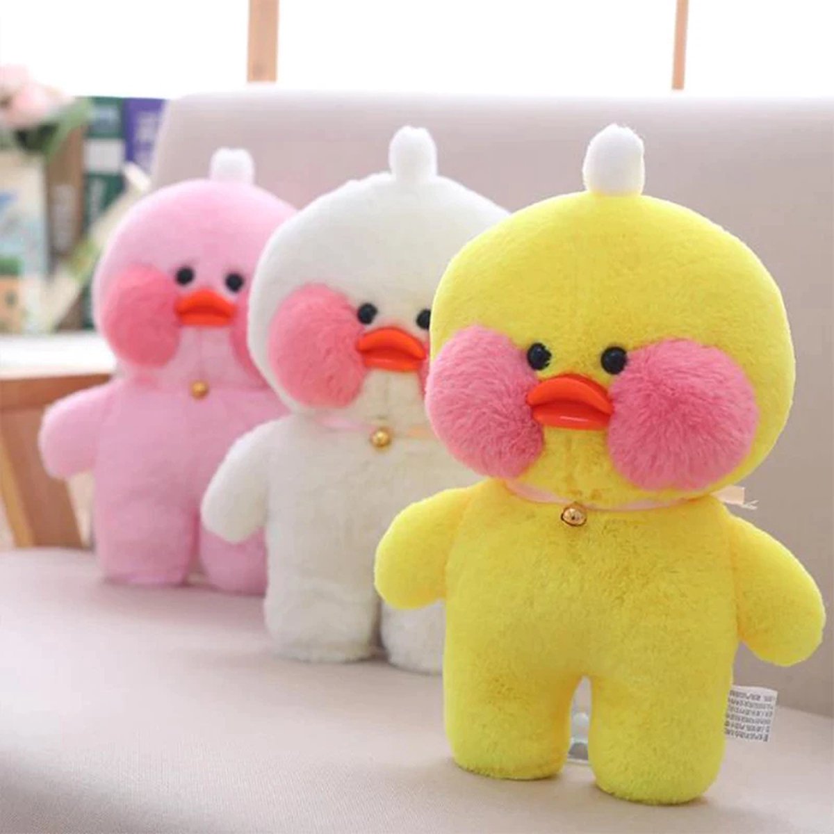 Klikkopers® Paper Duck - Cute Eend - Lalafanfan Duck Knuffel - Schattig ...