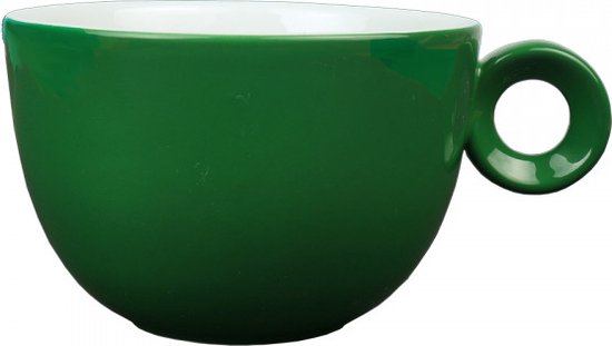 Large cappuccino - Caffé Latte kop - 320ml - Mosterdman - Donker groen ...