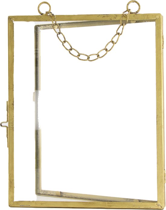 Woonaccessoires - Photo Frame Dried Flowers Metal 20.5x27x1.5cm Antique ...