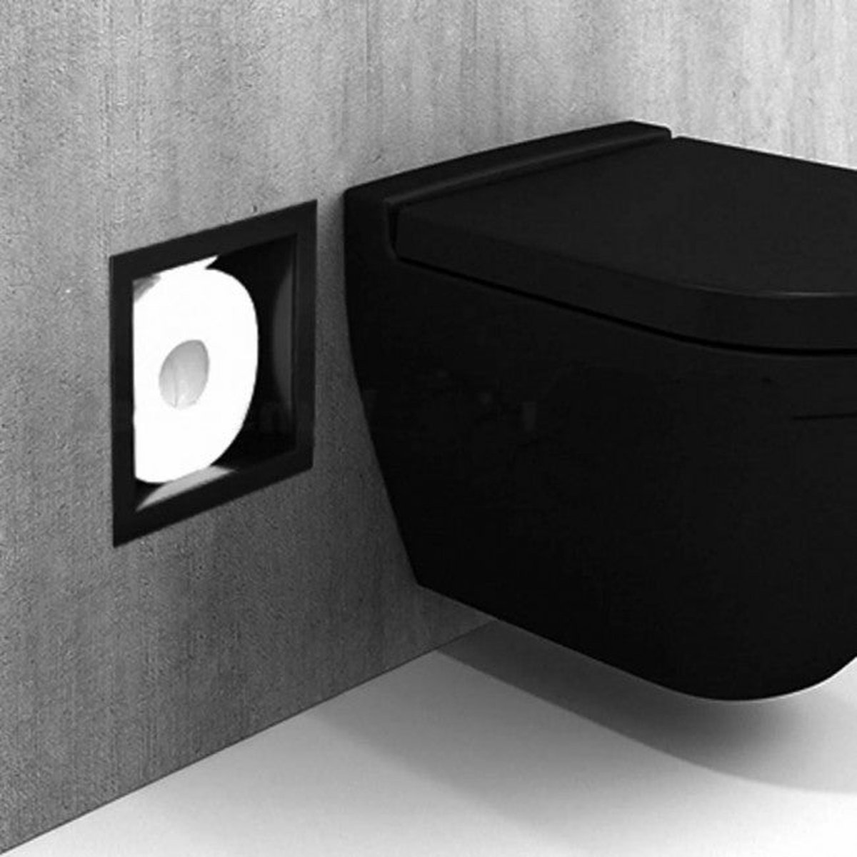 Inbouw reserve-rolhouder RVS mat zwart - WC rolhouder - Toiletrolhouder ...